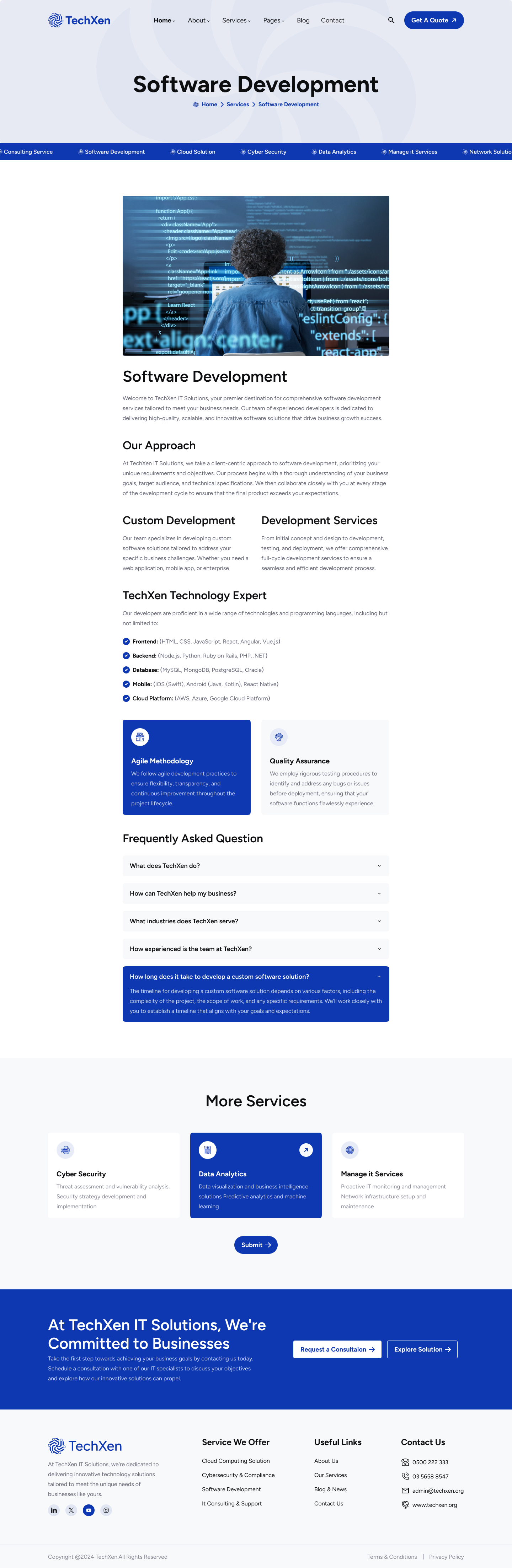 Techxen - IT Solutions & Technology Startup Figma Template by VikingLab